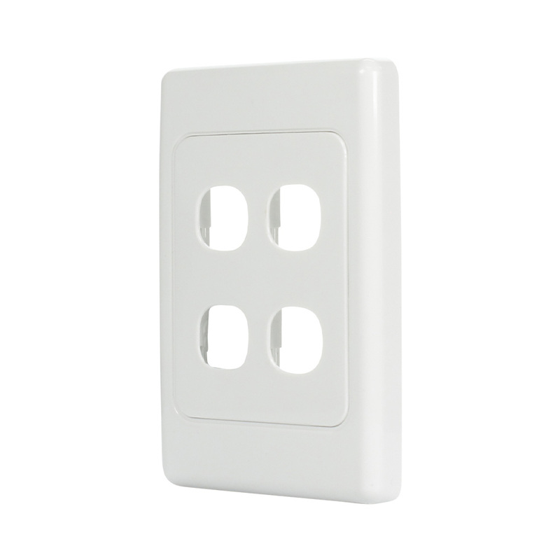 Clipsal 2034VH-WE | 4 Gang Grid And Surround 2000 Series White