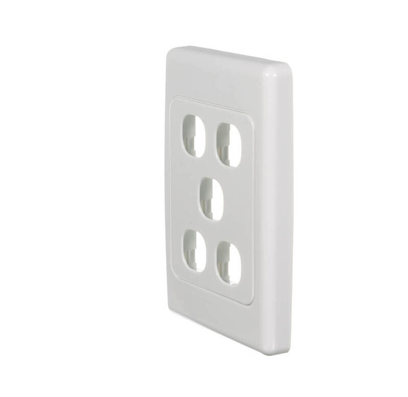 Clipsal 2035VH-WE | 5 Gang Grid And Surround 2000 Series White