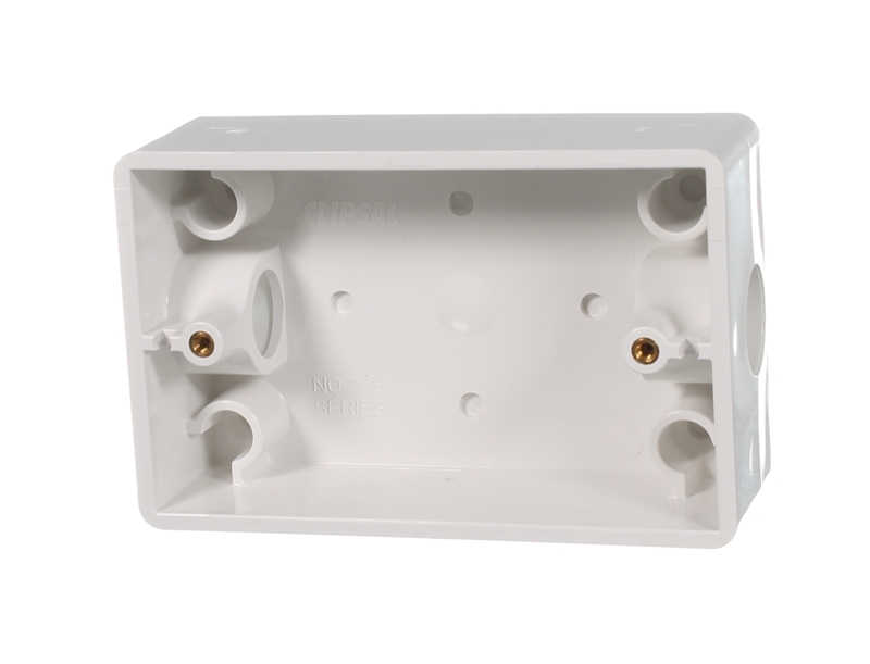 Clipsal 238-WE | Solid Mounting Block 38MM Deep | White