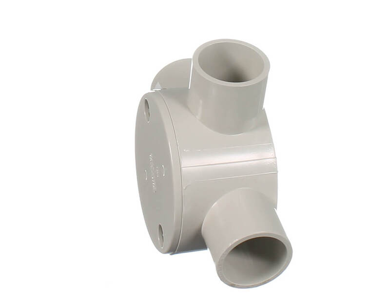 Clipsal 240-25-3-GY | 3 Way 25mm Round Shallow Junction Box