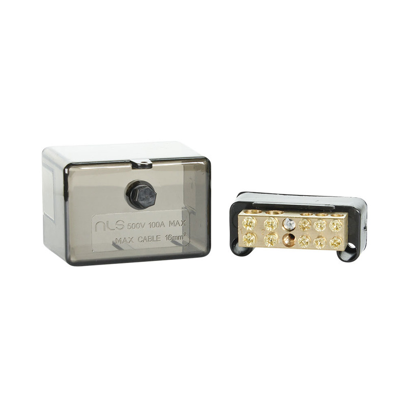 NLS 30037 | 5 Hole Neutral Link Black Housing