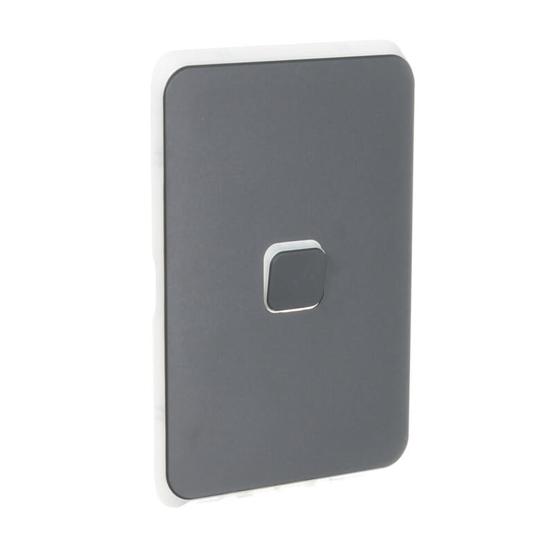 Clipsal Iconic 3041C-AN | 1 Gang Switch Plate Cover Anthracite | (Skin ...