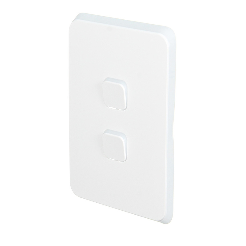 Clipsal Iconic 3042C-VW | 2 Gang Switch Plate Cover | Vivid White ...