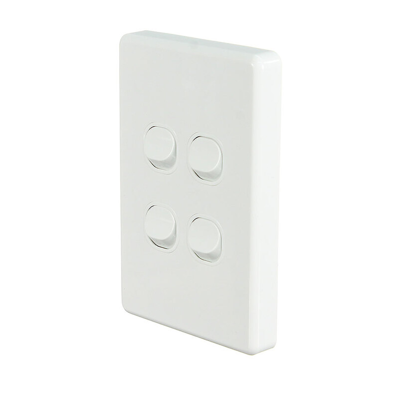 NLS 30620 | 4 Gang Switch 10 Amp | 'Classic' Style White