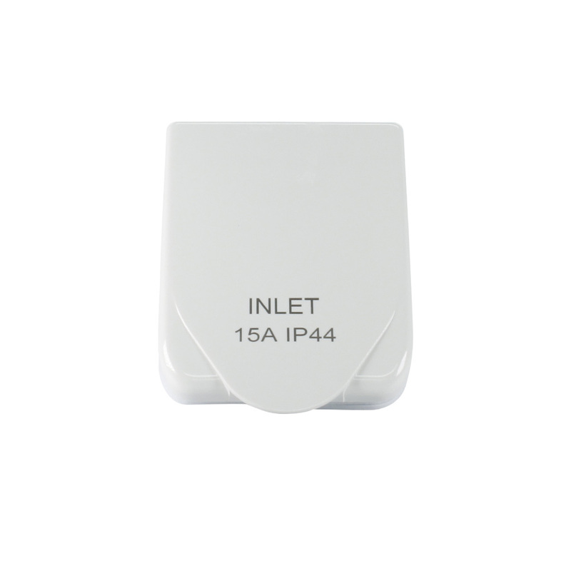 NLS 30790 | Weatherproof Inlet 15 Amp White IP44 | Caravan Inlet
