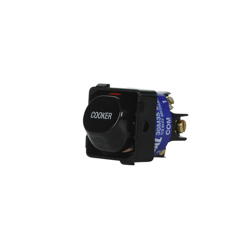 Clipsal 30M35COOK-BK | 35A Switch Labelled COOKER Mech (30 Series) | Black
