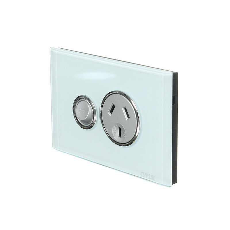 CLIPSAL SATURN 4015-OM | 10A Single Power Point | Ocean Mist