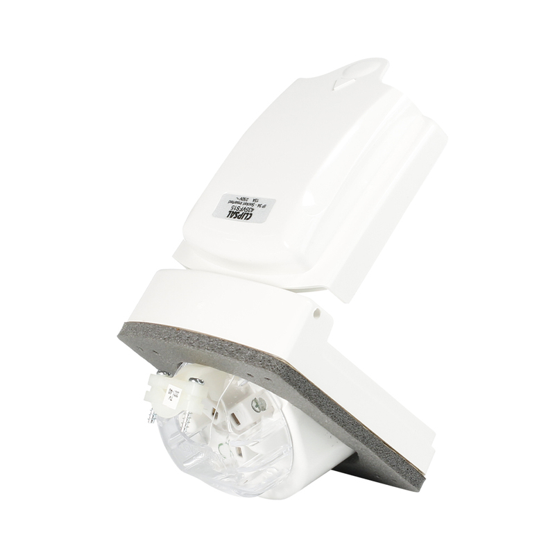 Clipsal 435VFS15-WE | Weatherproof Inlet 15 Amp White IP34 | Caravan Inlet