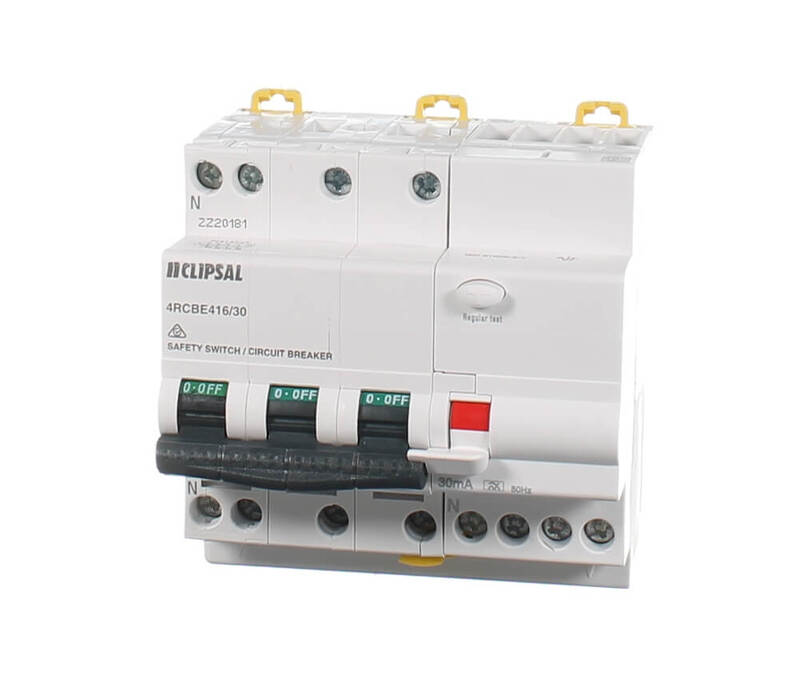 Clipsal 4RCBE416/30 | 4 Pole 16Amp 6kA 30mA RCD/MCB RCBO