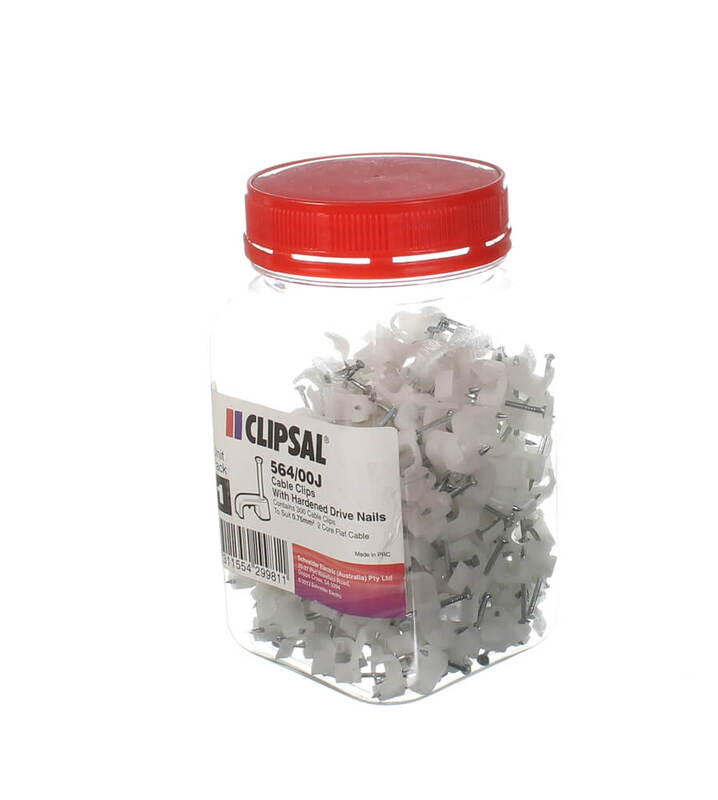 Clipsal 564/00J | .75 mm Cable Clip Moulded | White | 300 JAR