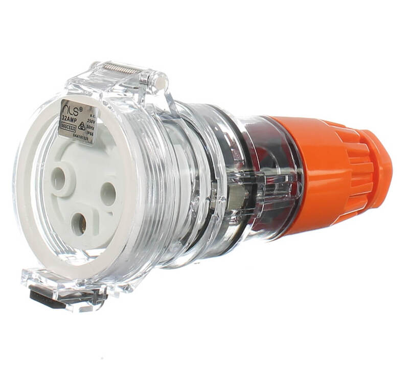 NLS 66SCS332 | 3 Round Pin 32Amp Extension Socket IP66 | 30525