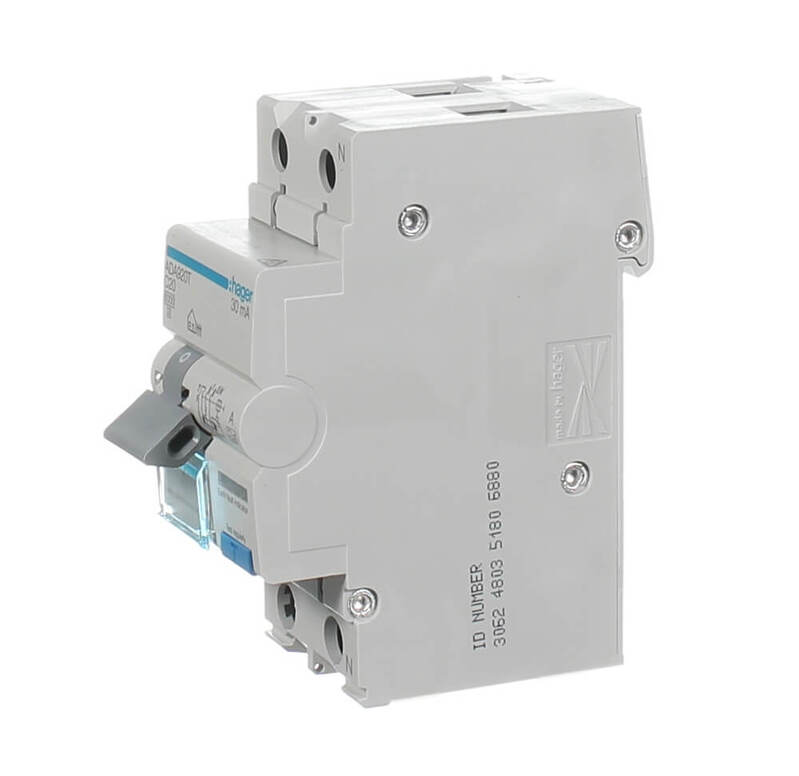 HAGER ADA920T | 20 Amp 2 Pole 6kA | 30mA RCD/MCB RCBO