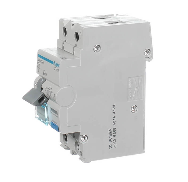 HAGER ADA932T | 32 Amp 2 Pole 6kA | 30mA RCD/MCB RCBO