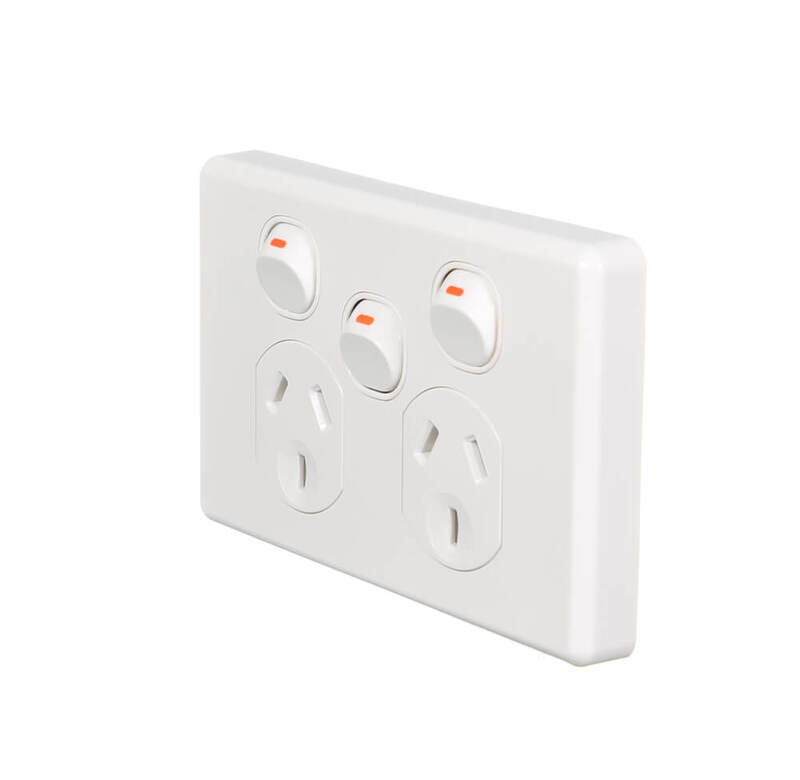 Clipsal C2025XA-WE | Double power point GPO With Extra Switch 10Amp ...