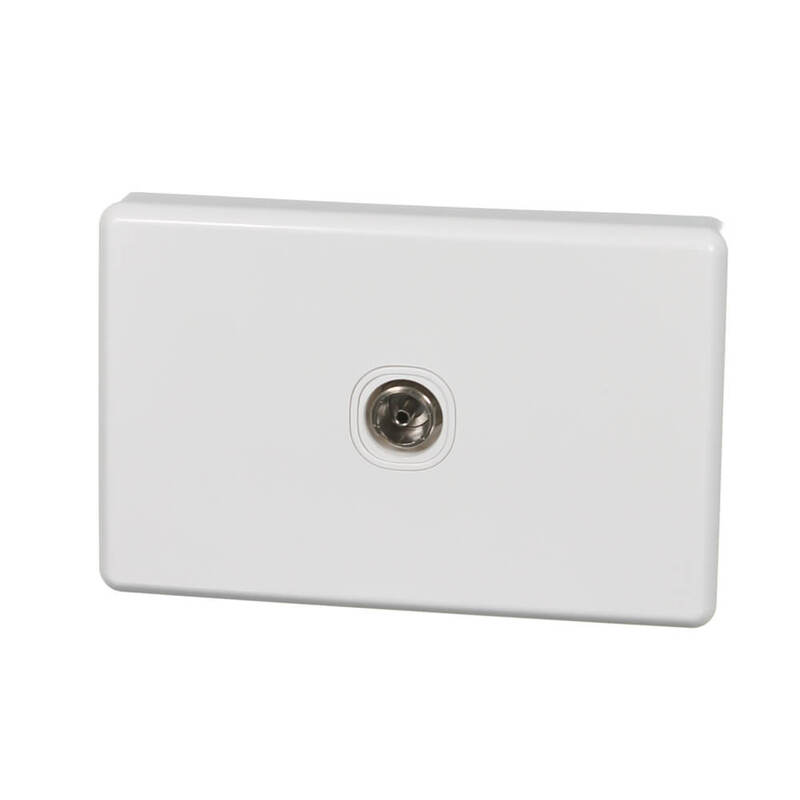 Clipsal Classic C2031VTV75F-WE | Coaxial Outlet Pal To F-Type White