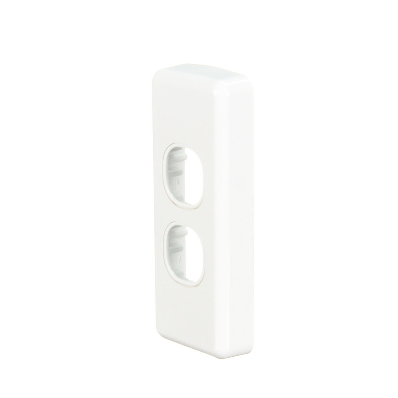 Clipsal Classic C2032-WE | 2 Gang Architrave Grid & Surround White