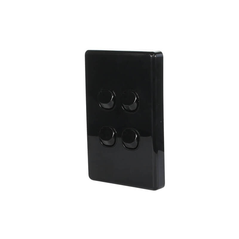 Clipsal C2034VABK | C2000 Series 4 Gang Switch 10A | Black