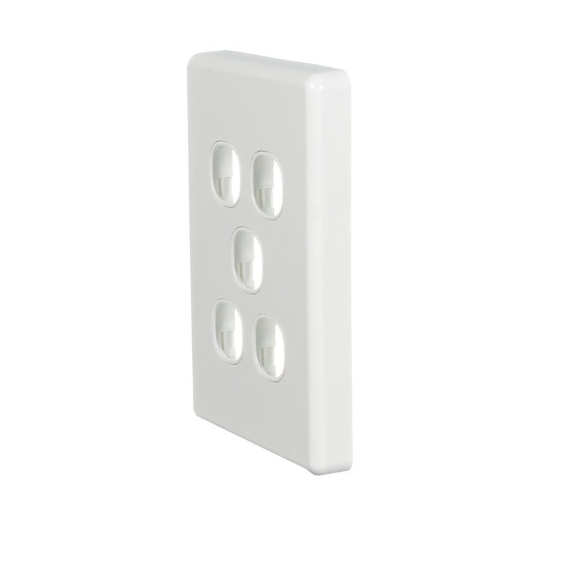 Clipsal 5 Gang Grid And Surround (Classic Series) C2035VHWE C2035VH