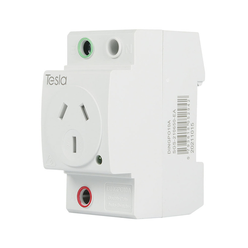 DINGPO10 | 10 Amp 3 Pin Double Pole Din Mounted GPO With Shutter