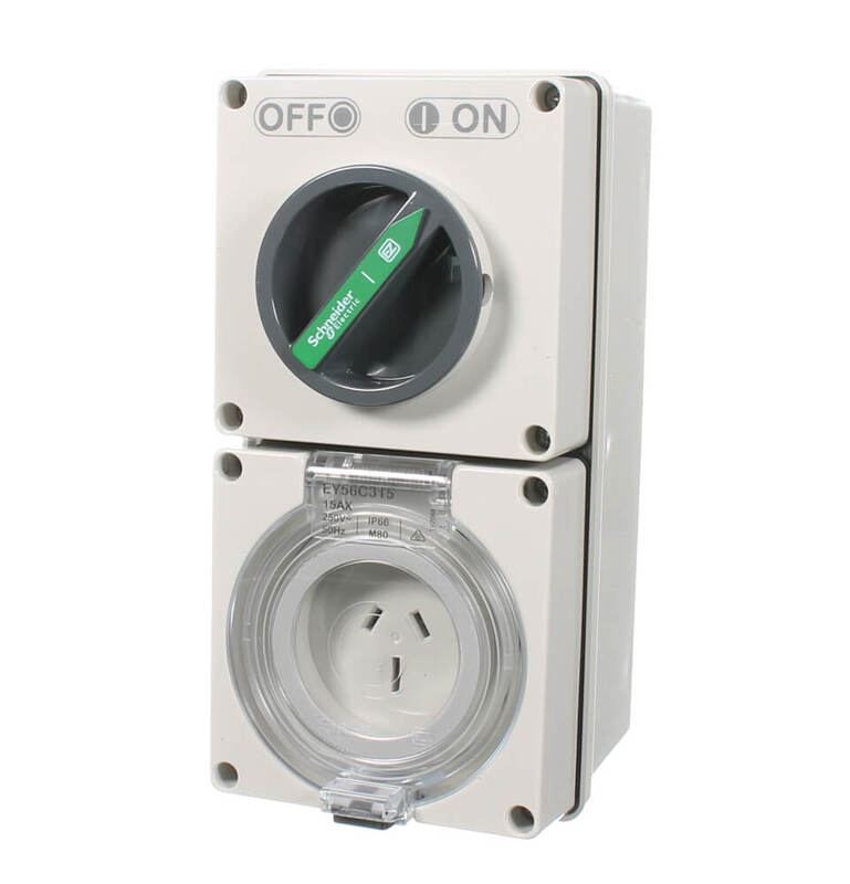 CLIPSAL EY56C315 | 3 Pin 15Amp Switched Socket Outlet IP66 | Easy56