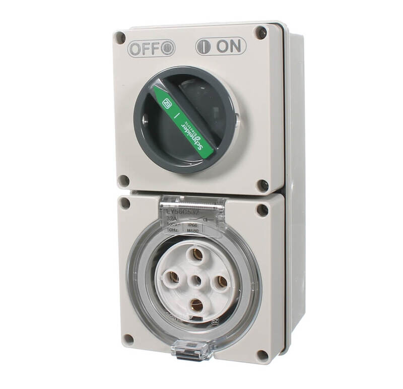 CLIPSAL EY56C532 EASY56 | 32Amp Switched Outlet 3PH 5 Pin Round IP66