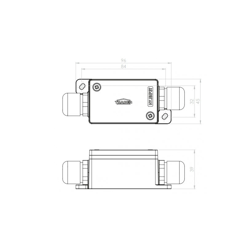 Trader HYJBIP3T | Junction Box IP56 with 3 Fixed Terminals | Hyena