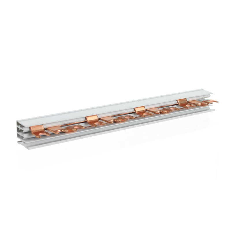 Hager KDN380A | 12 Pole 3 Phase Fork Style Insulated Busbar 80A 16mm²