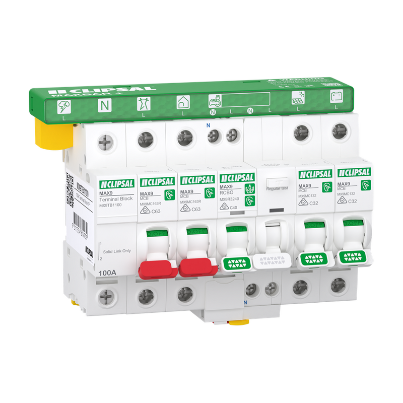 Clipsal MX9K108PP | MAX9 MAXBAR+ Kit | 1P