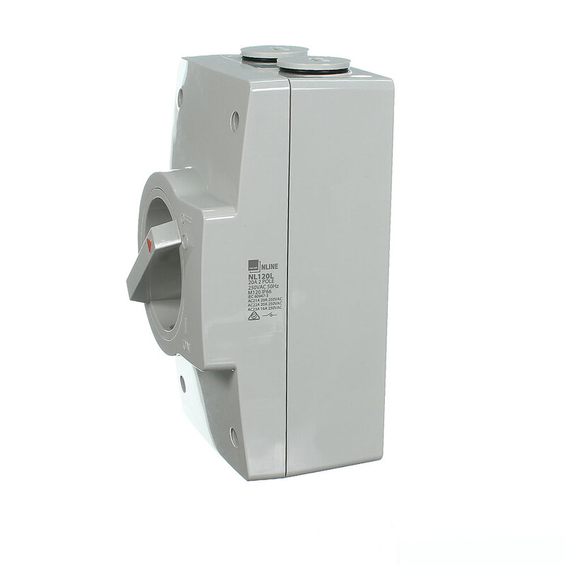 NHP NLINE NL120L | Weatherproof Isolator 2 Pole 20 amp M120 250v | Large