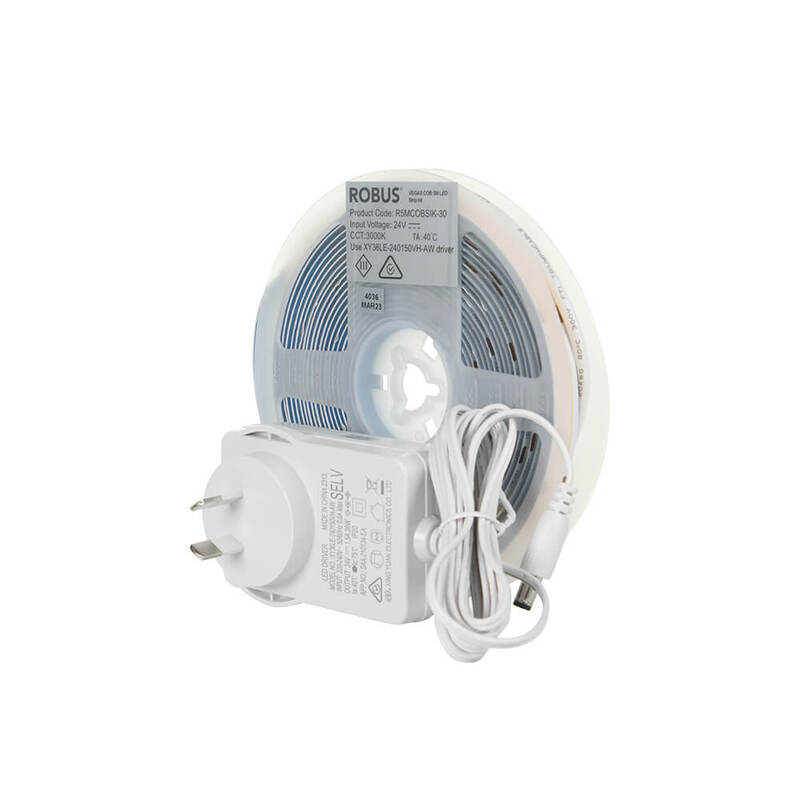 ROBUS Vegas COB LED Strip Kit 3000K 5M - Seamless Lighting Solution