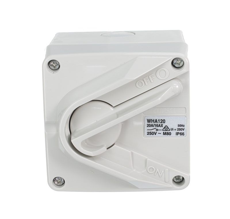 Clipsal WHA120 | Surface Switch, 1 Gang, 1 Pole, 250VAC, 20A, Hoseproof ...
