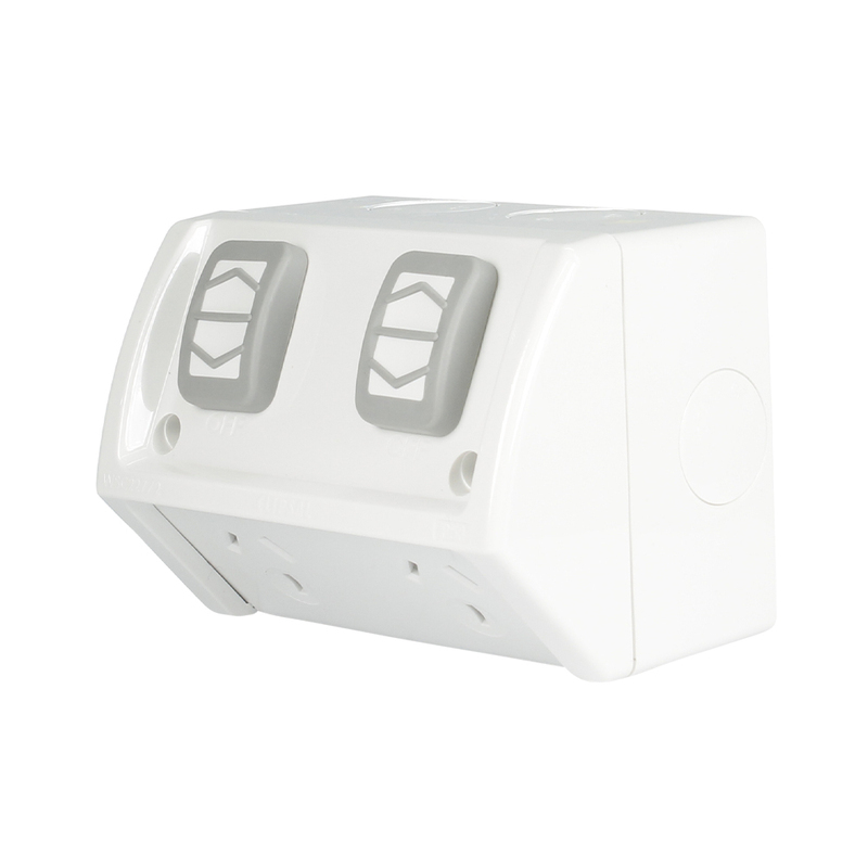 CLIPSAL WSC227/2RW | Double Weatherproof Power Point GPO 10amp 250v ...