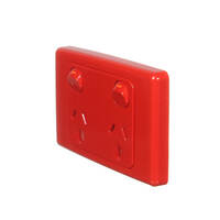CLIPSAL 2025-RD | 10Amp RED Double Power Point GPO | 2000 Series