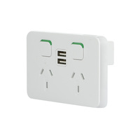 Clipsal Iconic 3025USB2-VW | Double Power Point With Dual 2.1Amp USB ...