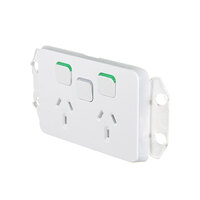 Clipsal Iconic 3025XA-VW | 10 Amp Double Power Point Extra Switch ...
