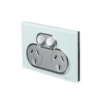 CLIPSAL SATURN 4025-OM | 10A Double Power Point | Ocean Mist