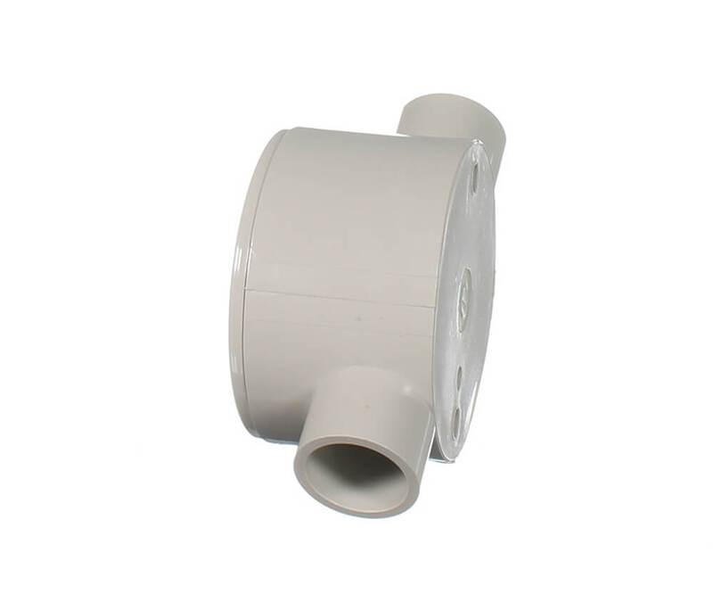 Clipsal 240-20-2-GY | 2 Way 20mm Round Shallow Junction Box