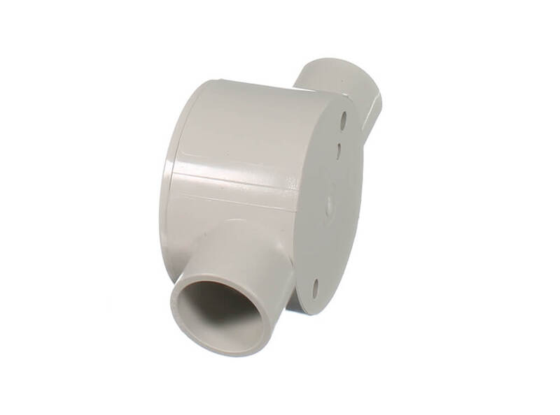 Clipsal 240-25-2-GY | 2 Way 25mm Round Shallow Junction Box
