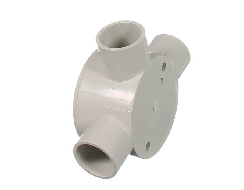 Clipsal 240-25-3-GY | 3 Way 25mm Round Shallow Junction Box