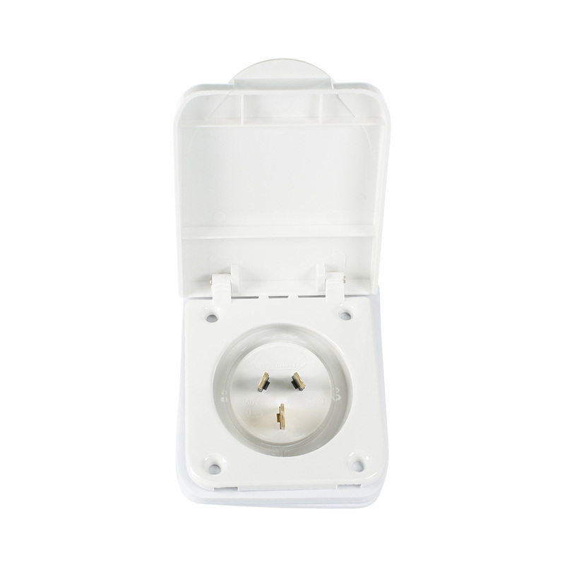 NLS 30790 | Weatherproof Inlet 15 Amp White IP44 | Caravan Inlet