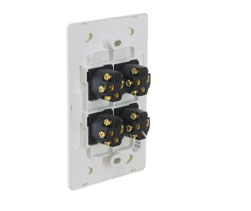 4C Slimline 4 Gang Wall switch 16Amp 250v | Elegant Range | White