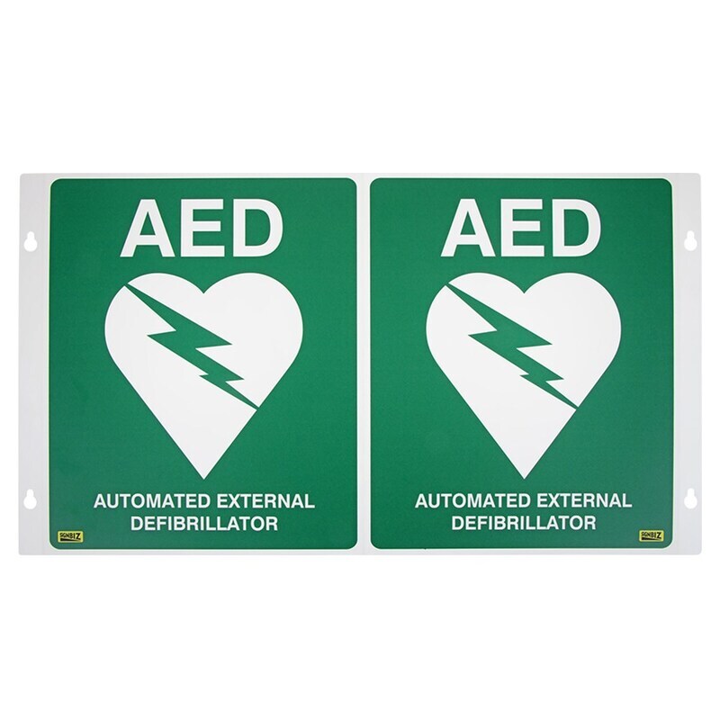 DEFIB-Bundle | Samaritan PAD 360P AED With Metal Cabinet and AED Signage