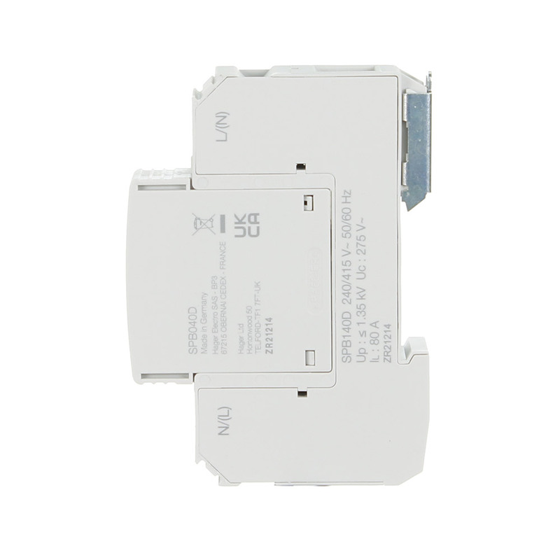 Hager SPB140D | 1 Pole 40kA Surge Protection Device With Replaceable ...