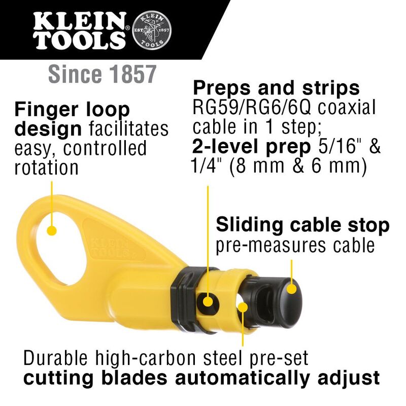 Klein Tools VDV026-211 | Coax Cable Installation Kit with Zip Pouch ...
