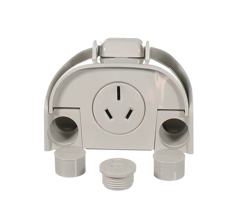 CLIPSAL WSC227/15 | Single Weatherproof Power Point GPO 15amp 250v (Grey)