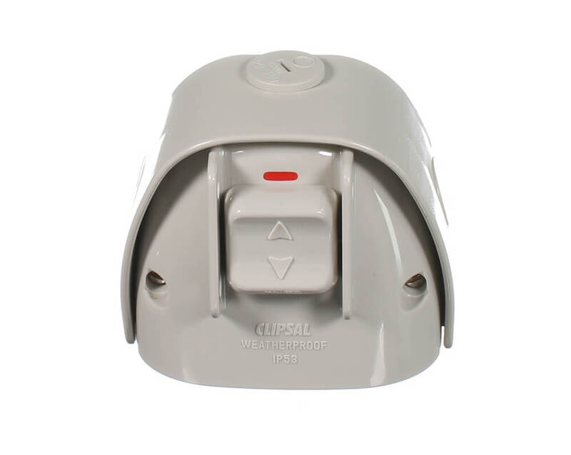 CLIPSAL WSC227-GY | Single Weatherproof Power Point 10amp IP53