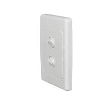 Clipsal 2 Gang Switch 10Amp 250v White (2000 Series) 2032VAWE, 2032VA