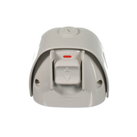 CLIPSAL WSC227-GY | Single Weatherproof Power Point 10amp IP53