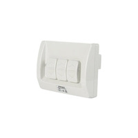 Clipsal WSF226-3RG | Weatherproof 3 Gang Switch 250V 16A IP66 | Grey