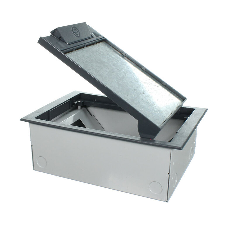 Elsafe Falcon 027.0800.000 | Built-In Screed Floor Box With Lid Grey